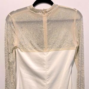 Dresses | Glamorous Sheer Studded Body Dress | Poshmark